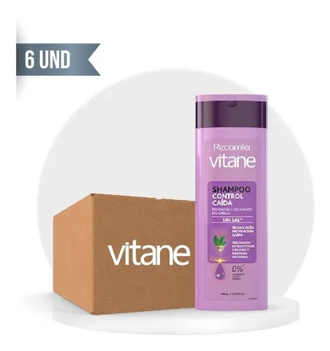 Shampoo Sin Sal Vitane Control Caída 400ml X6 Pack En Venta En Caracas