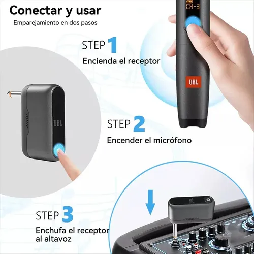 Jbl Par De Micrófonos Inalámbricos Wireless, Con Receptor Color Negro ...