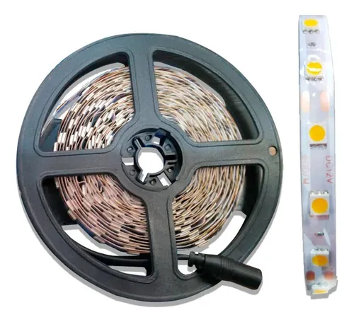 Tira Led Jng Ip20 12 V 3000 K 5 M Blanco Cálido Con Fuente De 12 V