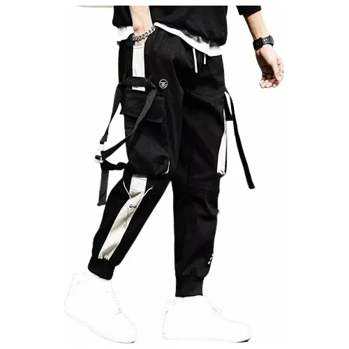 Calças Cargo Casual Harem Joggers Hip Hop Para Masculina Parcelamento