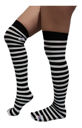 Medias De Rayas Para Disfraz Halloween Variedad De Colores Cuotas