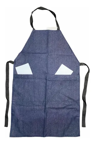 Mandil Con Bolsas Mezclilla Premium Pechera Seguridad 12 Onz | Meses ...