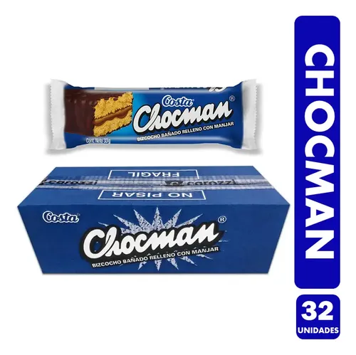 Chocman Costa Para Colación 33 Gramos Caja 32 Unidades | Cuotas sin interés