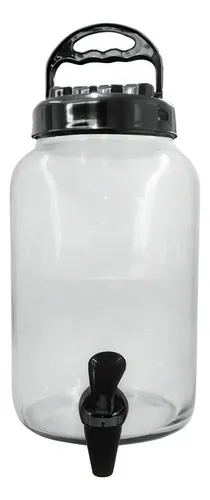 Suqueira Dispenser De Vidro Jarra Suco Torneira Cristal 3l Cor Preto ... Suqueira Dispenser De Vidro Jarra Suco Torneira Cristal 3l Cor Preto ...