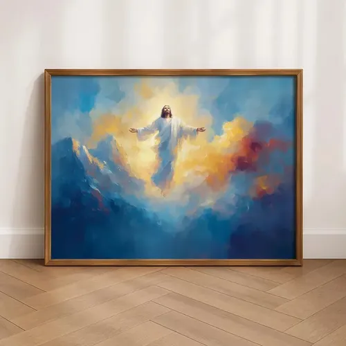 Lámina De La Ascensión De Jesús, Arte Cristiano Para Pared | Cuotas sin ...
