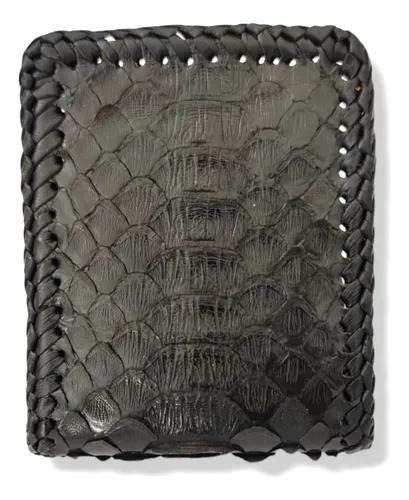 Cartera Billetera De Piel Exótica Pitón Artesanal Meses Sin Interés