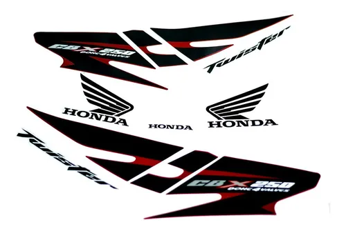 Jogo De Adesivo Kit Faixa Cbx 250 Twister Vermelha 2008 Frete Grátis