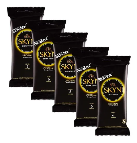 Kit C/ 5 Pacotes Preservativo Skyn C/ 6 Un Cada | Frete grátis Kit C/ 5 Pacotes Preservativo Skyn C/ 6 Un Cada | Frete grátis