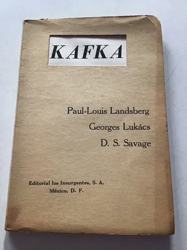 George Lukacs Kafka Savage Libro Fisico | MercadoLibre