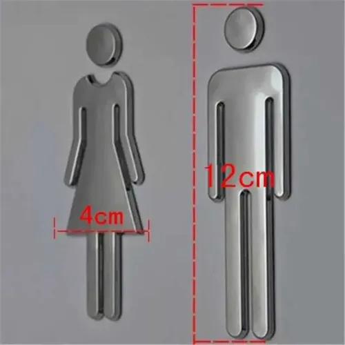 Letrero Baño Hombre/mujer Adhesivo Señaletica Baños | Cuotas sin interés