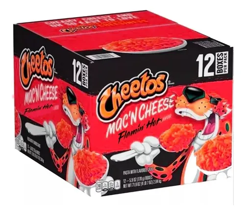 Cheetos Macarrones Macn Cheese Flamin Hot Caja 12 Piezas Meses Sin