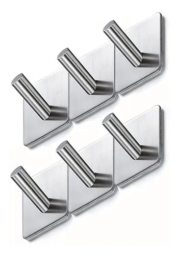 6 Ganchos Adhesivos, Ganchos, Percheros De Acero Inoxidable, | Cuotas ... 6 Ganchos Adhesivos, Ganchos, Percheros De Acero Inoxidable, | Cuotas ...