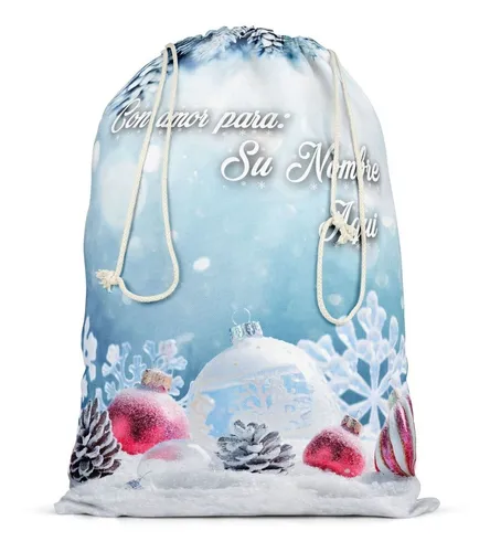 Bolsa Costal Navideño Sublimado 20x30 Esferas Y Copos | MercadoLibre Bolsa Costal Navideño Sublimado 20x30 Esferas Y Copos | MercadoLibre