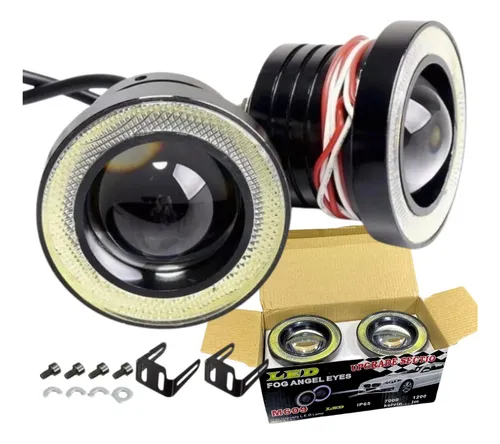 Faros Delanteros De Ojo De Ángel De 8.5 Cm Led Luz 2pc | MercadoLibre