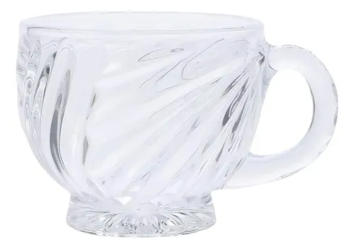 Set X6 Taza Chico De Vidrio Labrado 195 Ml Color Transparente ...
