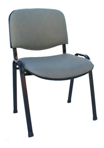 Silla de escritorio JMI Fija tapizada plateada | MercadoLibre Silla de escritorio JMI Fija tapizada plateada | MercadoLibre