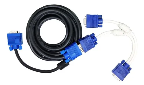 Cabo Y 1 Vga (macho) X 2 Vga (fêmea) + 1 Cabo Vga De 5 Mts | MercadoLivre Cabo Y 1 Vga (macho) X 2 Vga (fêmea) + 1 Cabo Vga De 5 Mts | MercadoLivre