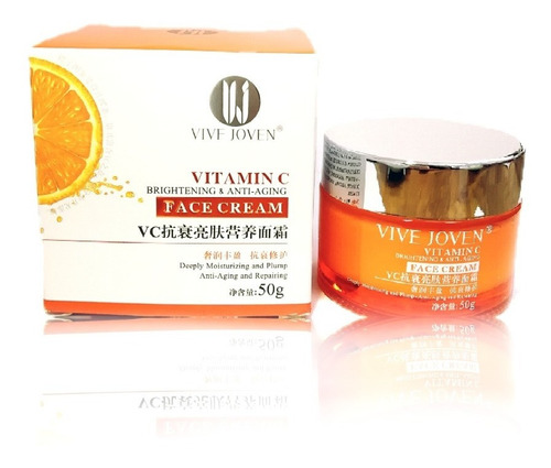 Crema Facial Vitamina C Vive Joven Iluminadora Antiedad 10pz Meses
