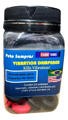 Antivibrador Tourna Pete Sampras - Pote C/ 24 Unidades | Frete grátis Antivibrador Tourna Pete Sampras - Pote C/ 24 Unidades | Frete grátis