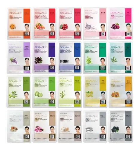 Mascarilla Facial Mayoreo Coreana Collageno Con Suero 20pz Meses Sin