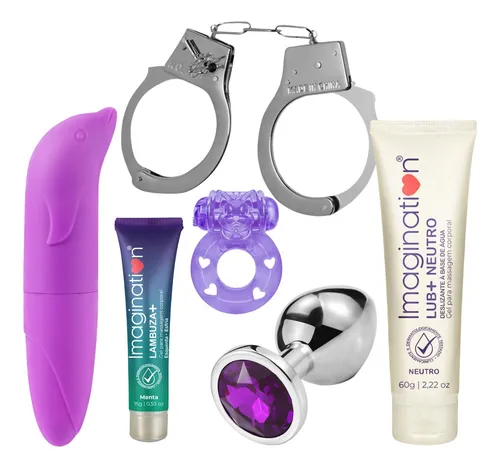 Kit Sex Shop Apimentar A Relação Casal Vibro Plug Géis