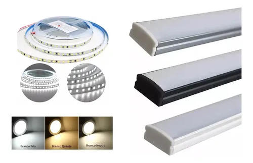 03 Barra Led Nicho Banheiro C/ Calha 150cm - 127 V Ou 220 V ...