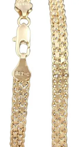 Cadena Tejido Chino Doble Carril Oro Laminado 18k | Cuotas sin interés Cadena Tejido Chino Doble Carril Oro Laminado 18k | Cuotas sin interés
