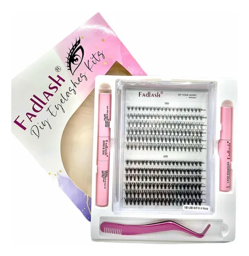 Kit Pestañas Extensiones 240 Racimos Kit De Herramientas Meses Sin