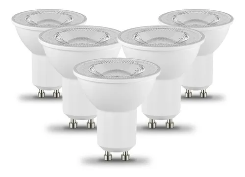 Lampara Led Rosca Gu10 7w Dicroica Dimer Fria Calida Pack X5 Color De