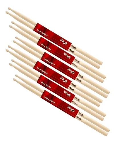 Palillos Baquetas Stagg De Bateria Madera Sm5a Sm5b Sm7a Color Natural Tamaño 5b | MercadoLibre