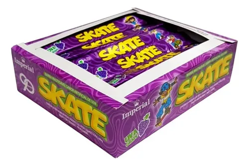 3 Displays Bala Mastigável Skate Uva Imperial - 50 Un X 12g | Frete grátis 3 Displays Bala Mastigável Skate Uva Imperial - 50 Un X 12g | Frete grátis