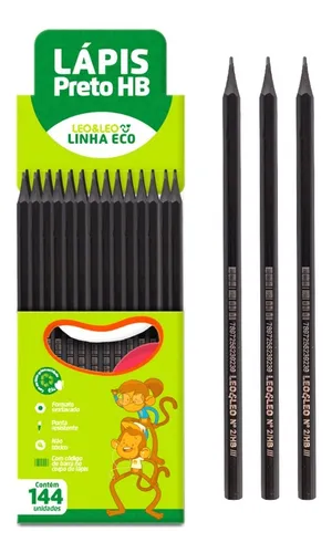 Lápis Preto HB De Escrever Caixa 144 Unidades Linha Eco Leo Leo