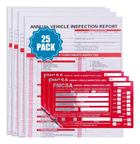 Dot Inspection Forms And Stickers 25-pack | MercadoLivre