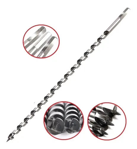 Broca Mourão Madeira Espiral Serpentina Longa 6mm X 460mm | MercadoLivre