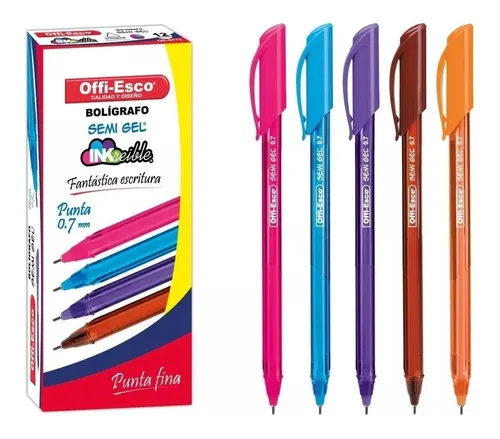 Bolígrafo Esfero Semi Gel Punta Fina Offiesco 077f Caja X 12 | Cuotas ... Bolígrafo Esfero Semi Gel Punta Fina Offiesco 077f Caja X 12 | Cuotas ...