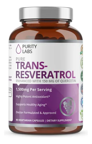 Cápsulas Purity Labs Resveratrol Quercetina De Maior Potênci ...
