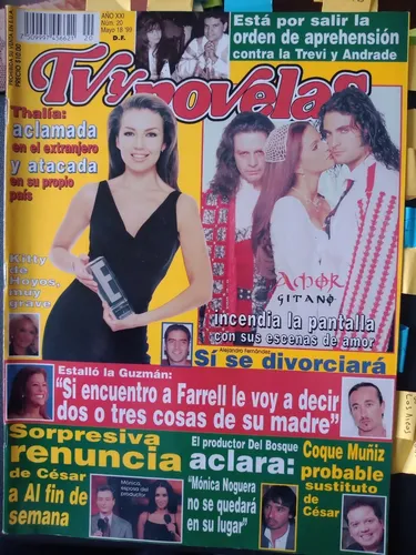 Thalia En Revista Tvynovelas Gloria Trevi, Amor Gitano 1999 | MercadoLibre