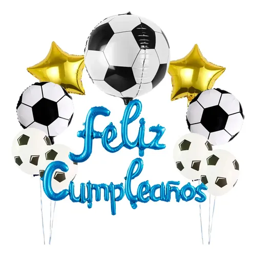 Set Globos Futbol Balon Decoración Kit Feliz Cumpleños Pelot | Meses ...