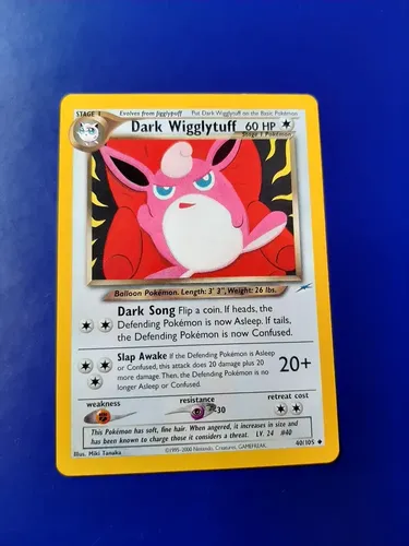 Dark Wigglytuff 40/105,original De Pokemon Tcg Del Año 2000. | MercadoLibre