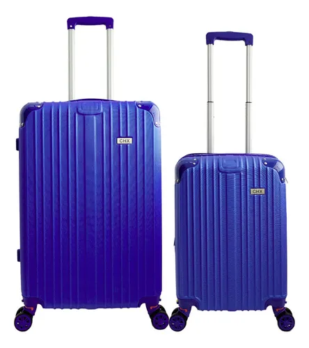 Juego De 2 Bolsas De Viaje Expansivas Con 4 Ruedas Dobles 360° Color Azul Mercadolibre