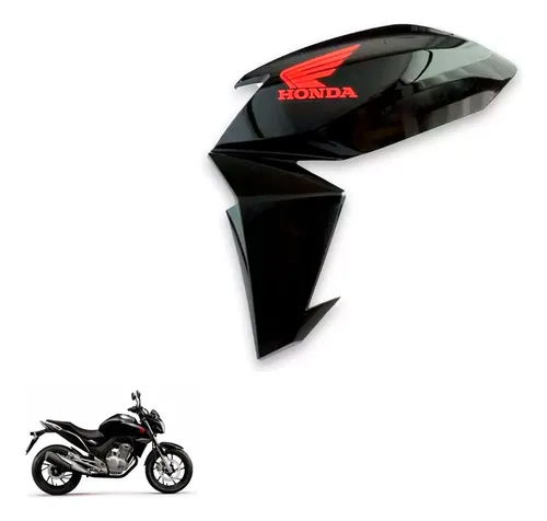 Carenagem Aba Asa Esquerda Cb250 F Twister 2016 Preta Frete Grátis