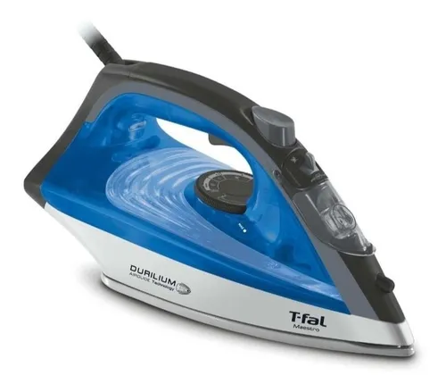 Plancha De Vapor T-fal® Fv1860x0 Durilium Airglide Maestro Color Azul