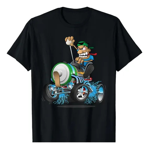 Divertida Camiseta Eléctrica Con Dibujos Animados De Hot Ro | MercadoLibre