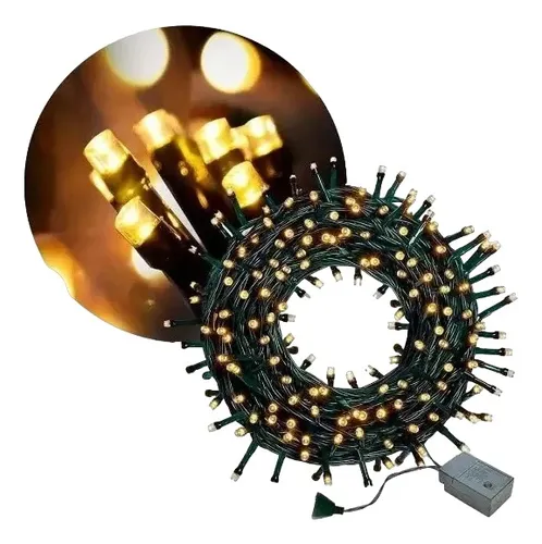 Luces Navidad Guirnalda Serie D 200 Luz Led Amarilla 10 Mts Color De