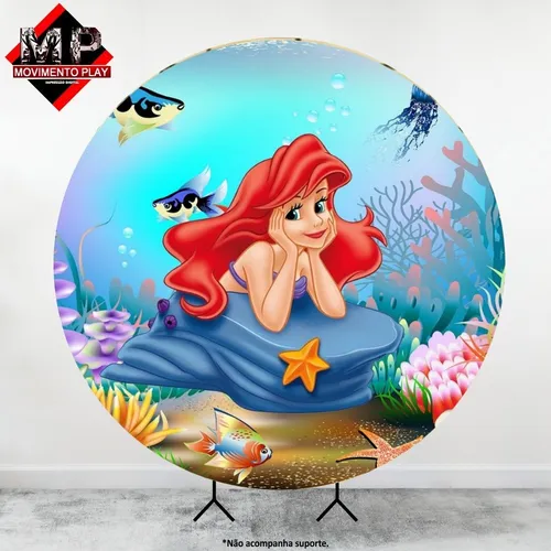 Painel Redondo Sublimado 3d Ariel Em Tecido 1,5x1,5 à venda em São ... Painel Redondo Sublimado 3d Ariel Em Tecido 1,5x1,5 à venda em São ...