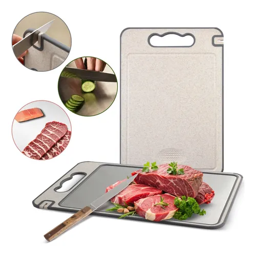 Tabua De Corte Saudável Pp Aço Inox Para Cortar Dupla Face | MercadoLivre