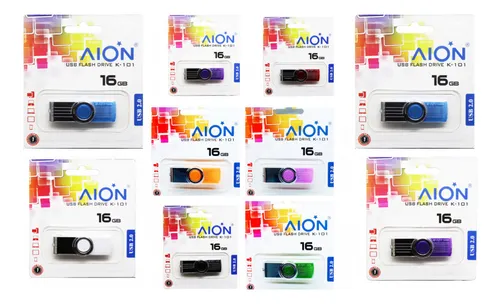 Kit 10 Piezas Memoria Usb 16 Gb Mod. K101 Aion Mayoreo | Envío gratis Kit 10 Piezas Memoria Usb 16 Gb Mod. K101 Aion Mayoreo | Envío gratis