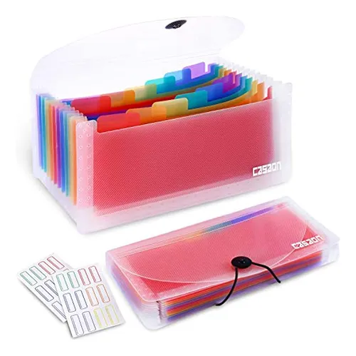 2 Pack 13-pockets Expanding Accordion File Folder Mini Organ | Meses ... 2 Pack 13-pockets Expanding Accordion File Folder Mini Organ | Meses ...