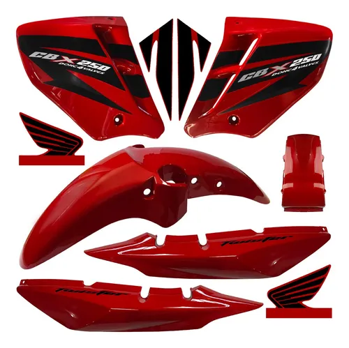 Kit Carenagem Plástico Cbx Twister 2008 Vermelha Frete Grátis