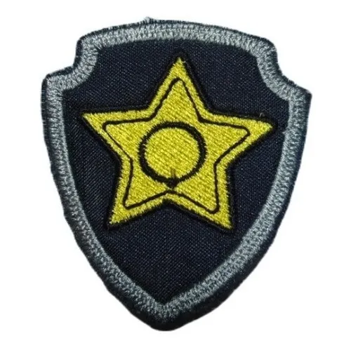Parche (escudo) Bordado Termo Adherible, Paw Patrol Chase Parche (escudo) Bordado Termo Adherible, Paw Patrol Chase